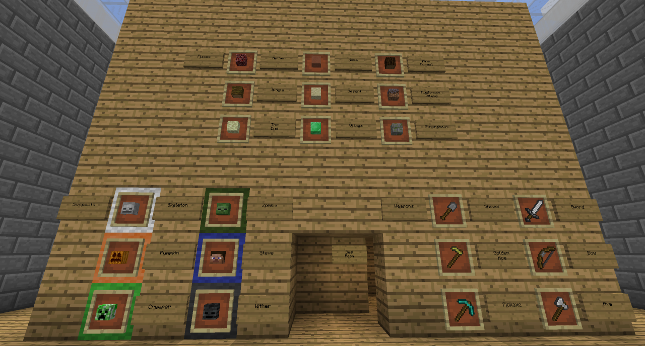 Minecraft Themed CLUE Minecraft Map