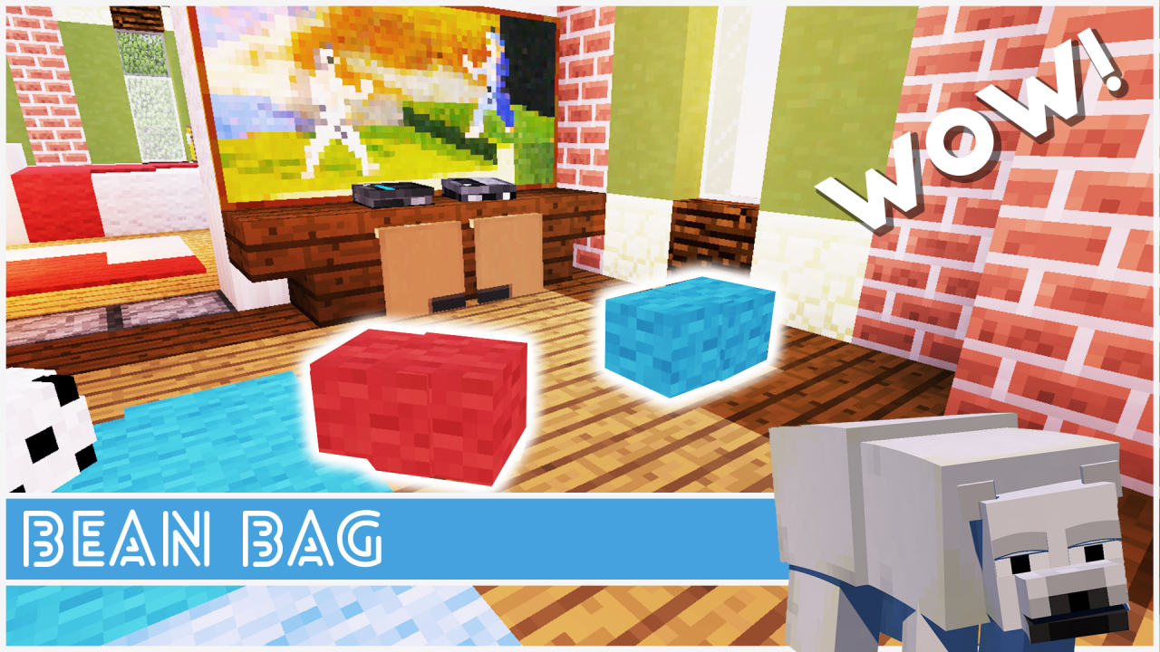 Minecraft - How To Make A Bean Bag Minecraft Project