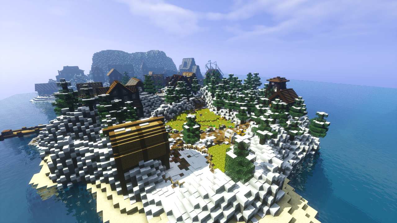 [SURVIVAL] Shincov, a winter island town. Minecraft Map