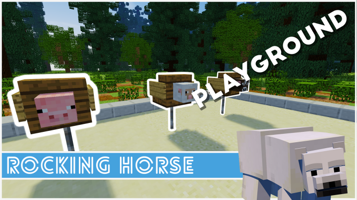Minecraft - How To Make A Playground Rocking Horse Minecraft Project