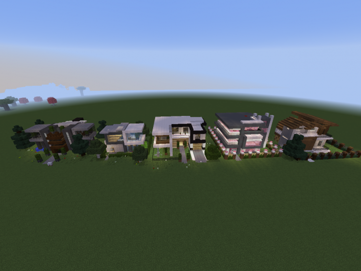 5 Different Styles 5 Different Houses Minecraft Map