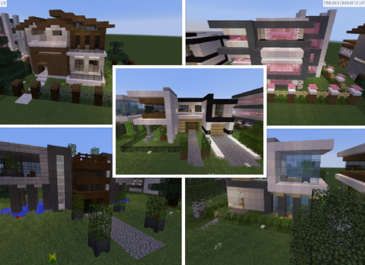 5 Different Styles 5 Different Houses Minecraft Map