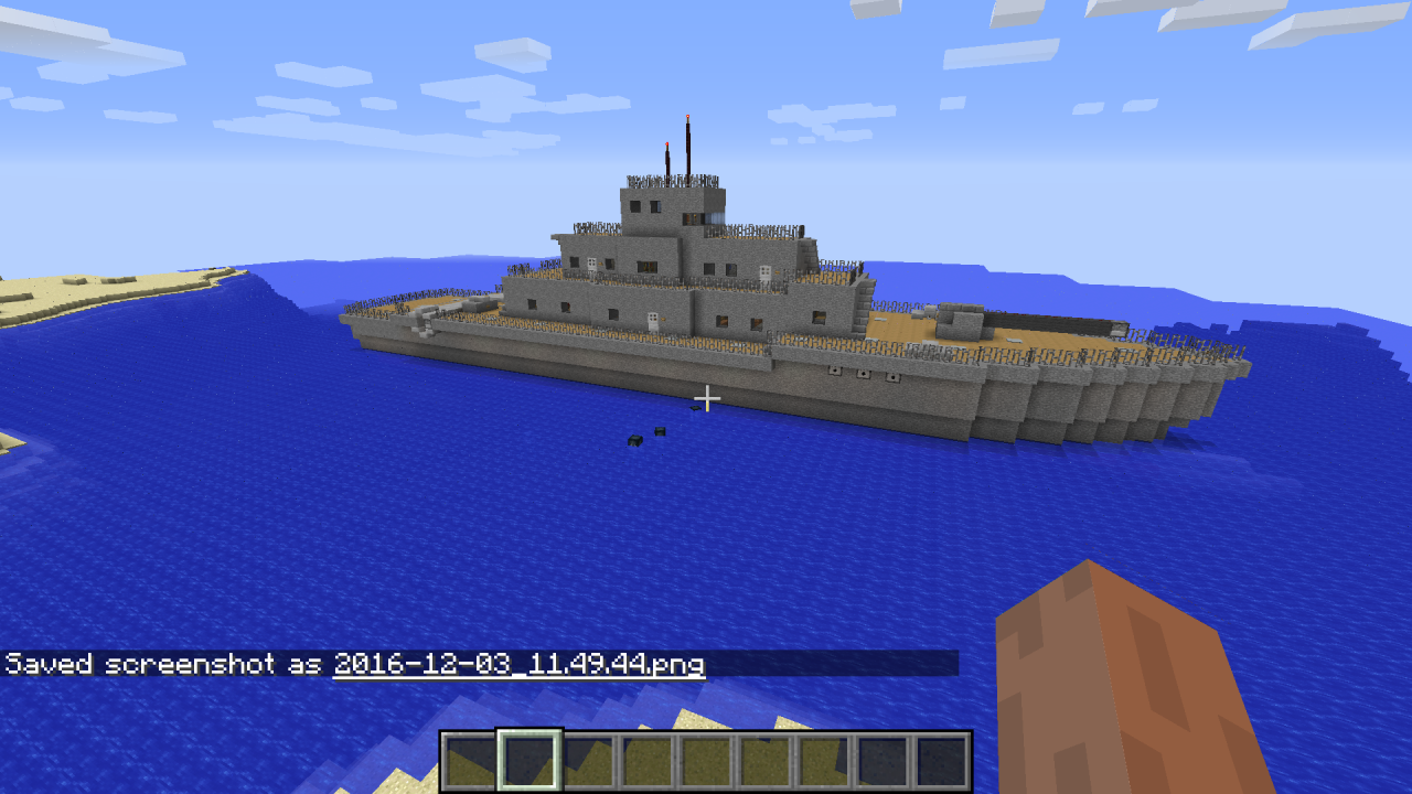 Military cruiser ship Minecraft Map