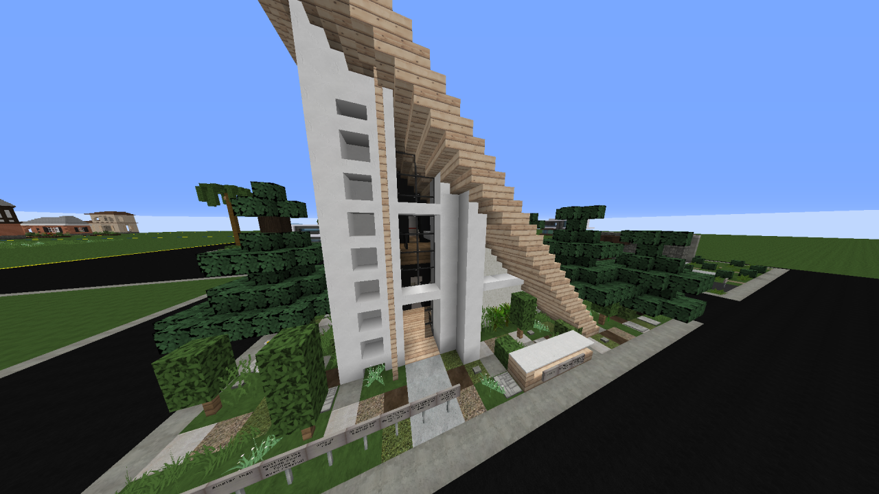 Modern Simple House | A-frame style | UTB | Minecraft Map