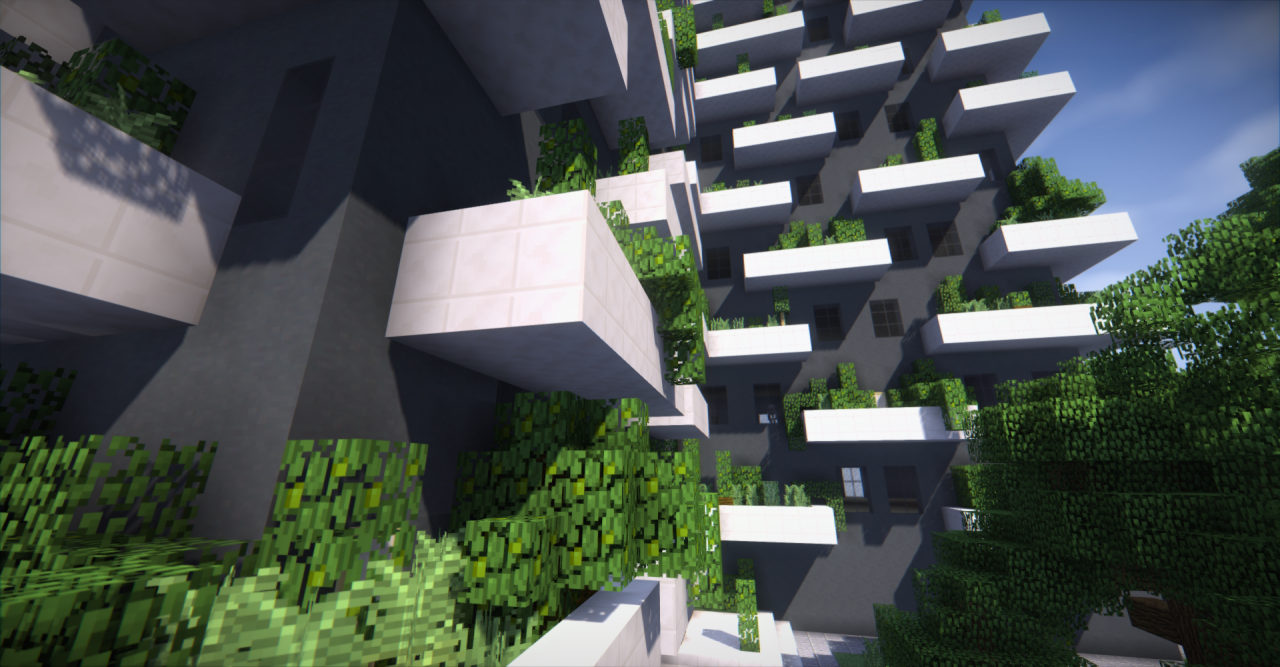 Vertical Forest Apartment Building Minecraft Map