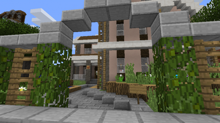 house with fence Minecraft Map