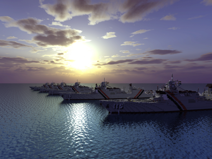 Type 115 Azopardo class Destroyer DDG-115 Minecraft Map