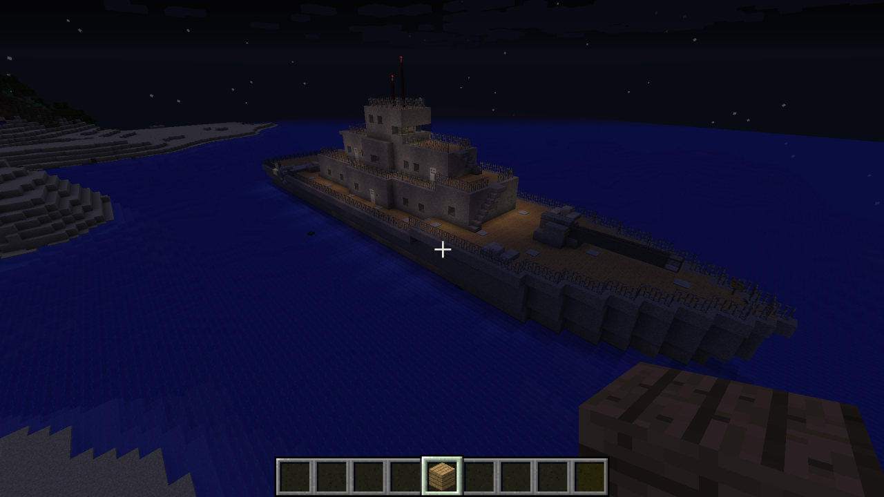 Military cruiser ship Minecraft Map