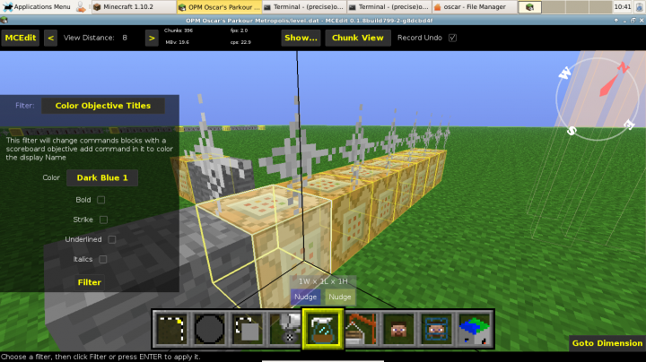 MCEdit Filter For Adding Colour To Scoreboards Minecraft Map