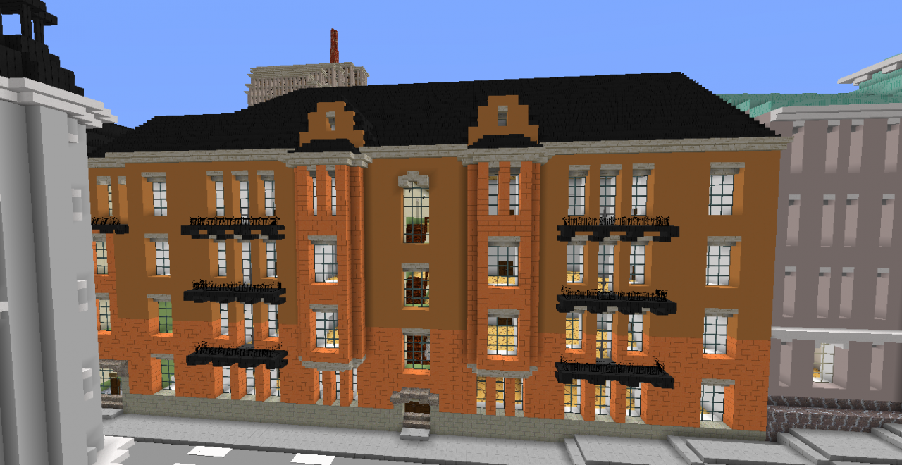 19-20th century city block Minecraft Map