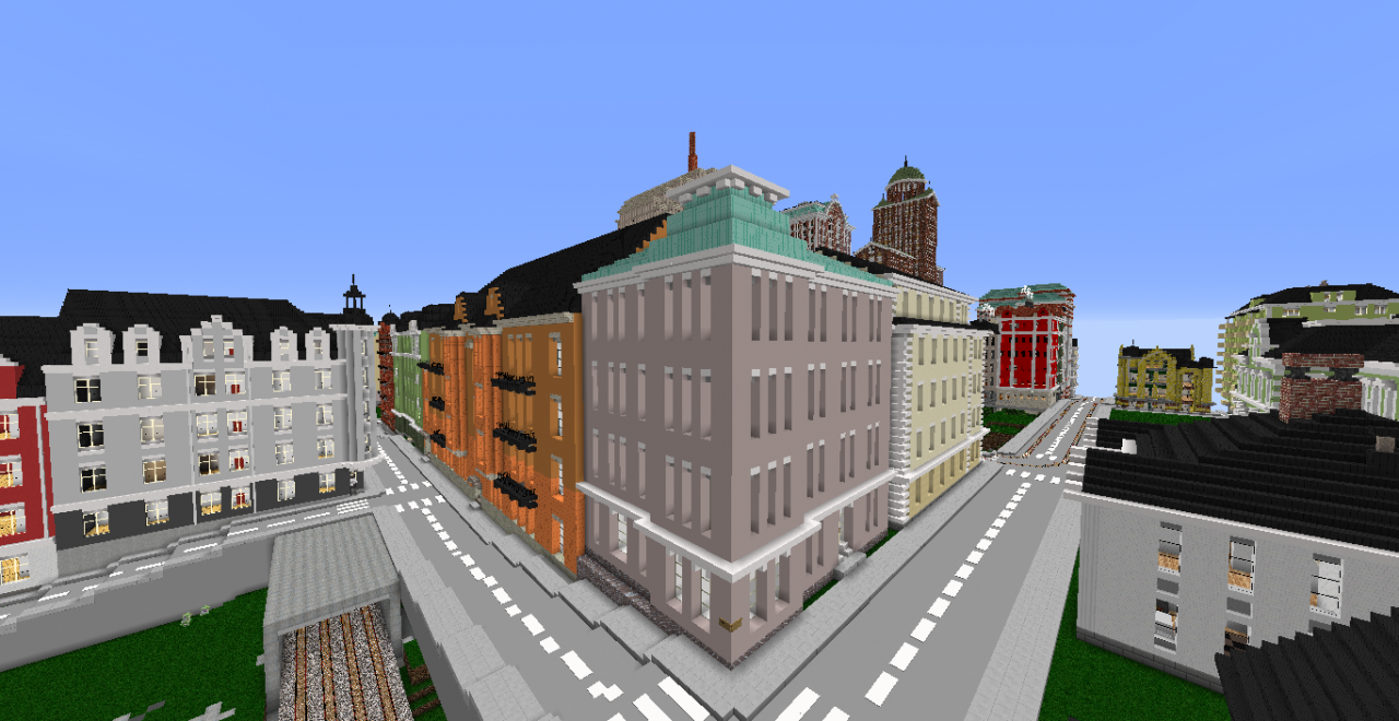 19-20th century city block Minecraft Map