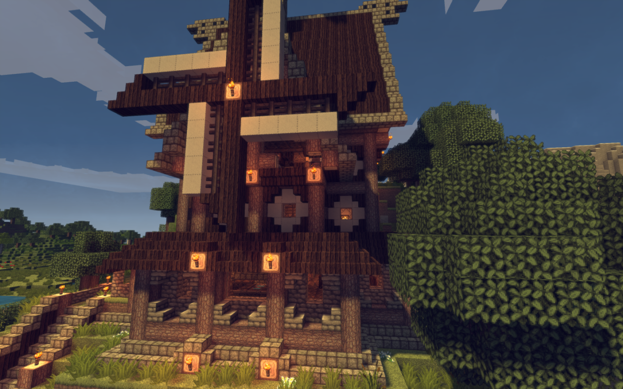 Medieval windmill house (Survival Ready) [1.11] Minecraft Map