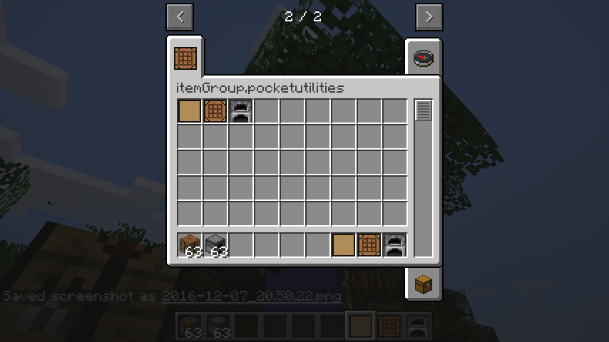 Pocket-Utilities Minecraft Mod