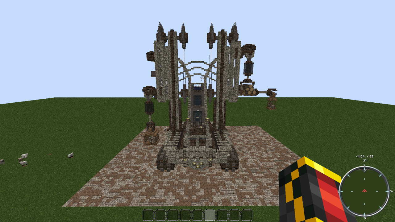 Steampunk 4-Arm Crane / Grua Steampunk de 4 Brazos Minecraft Map