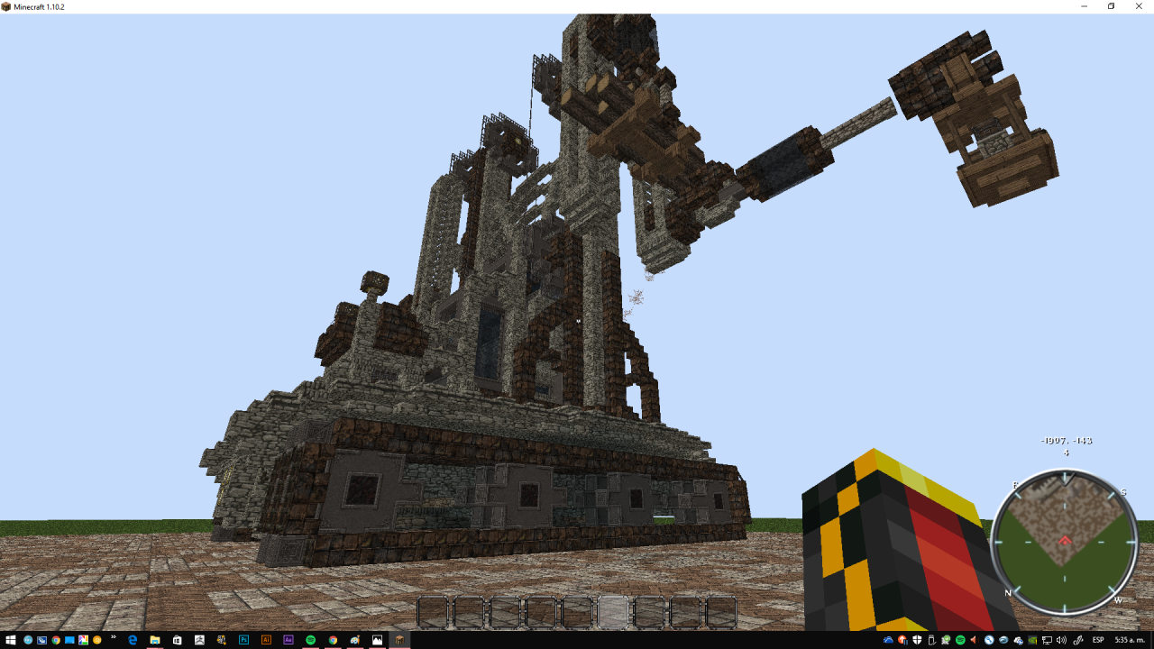 Steampunk 4-Arm Crane / Grua Steampunk de 4 Brazos Minecraft Map