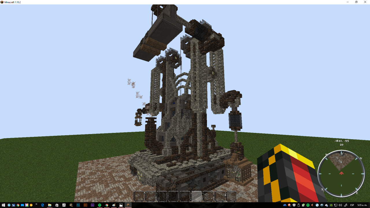 Steampunk 4-Arm Crane / Grua Steampunk de 4 Brazos Minecraft Map