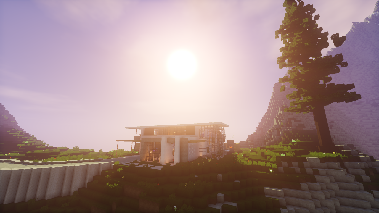 Modern Mountain Valley House Minecraft Map