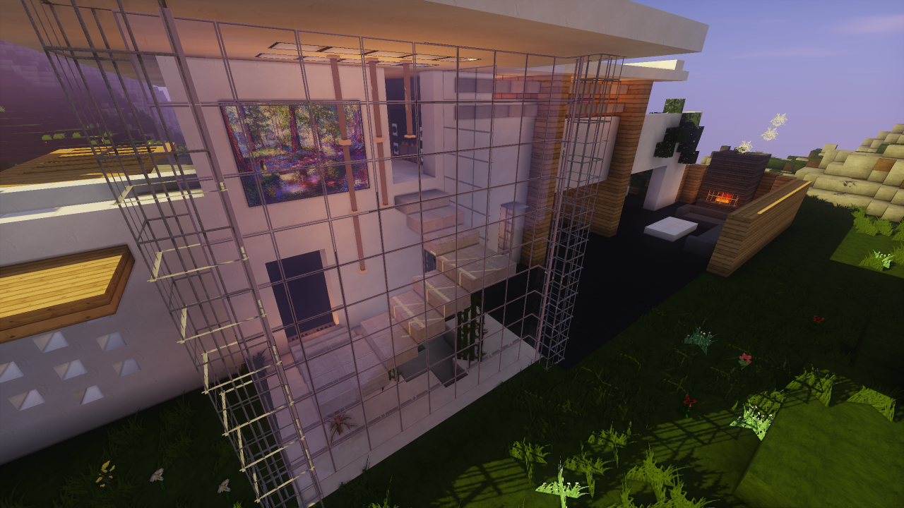 Modern Mountain Valley House Minecraft Map