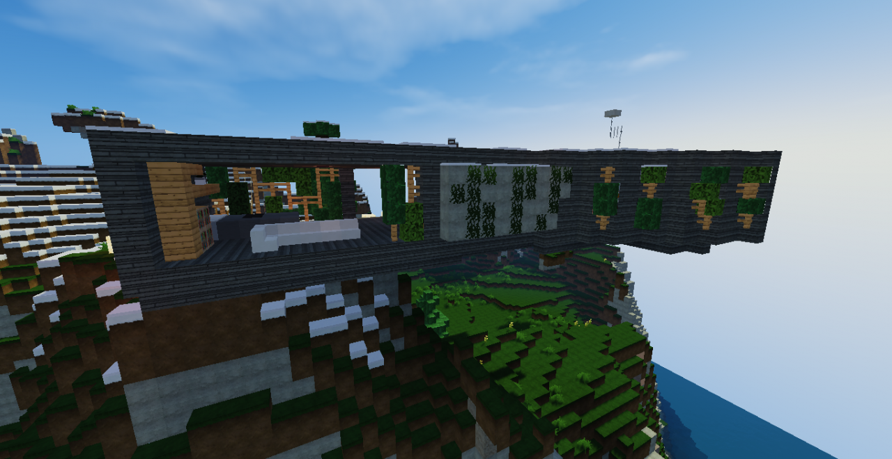 Cliff-side modern house Minecraft Map