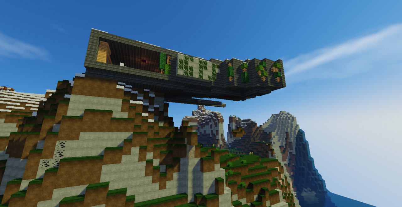 Cliff-side modern house Minecraft Map