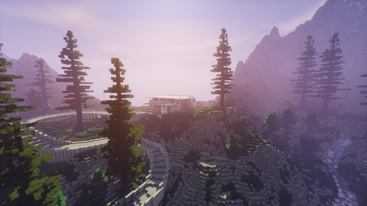 Modern Mountain Valley House Minecraft Map