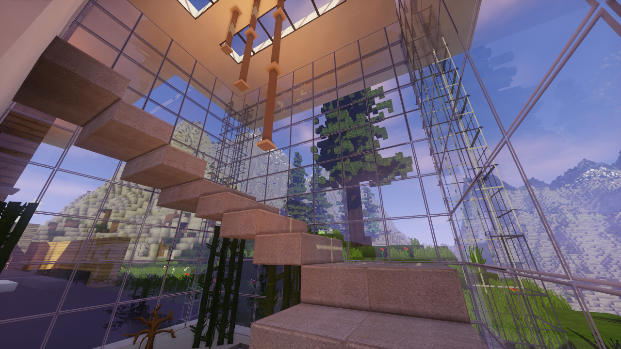 Modern Mountain Valley House Minecraft Map