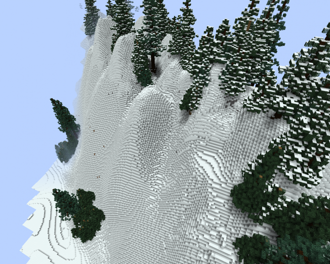 Snowy mountains(big) Minecraft Map