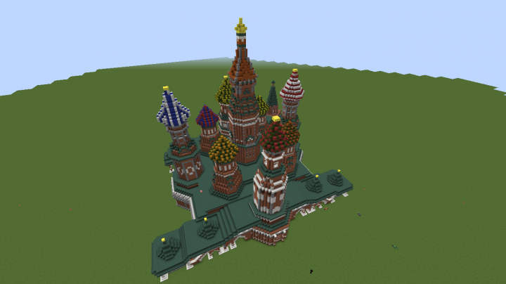 Kremlin, St basil cathedral in Moscow Minecraft Map