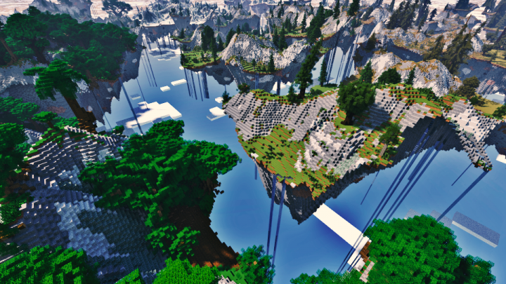 Colossal Skies - 2k x 2k Multibiome Custom Floating Islands Terrain ...
