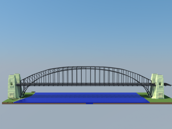 Sydney Harbour Bridge 2:1 Minecraft Map