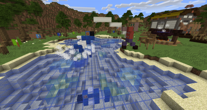 Traveling fishing-person by carriage (scale 3:1) Minecraft Map