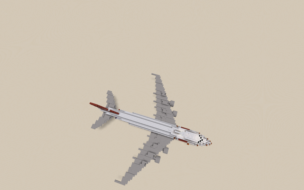 Boeing 747-200 Qantas Minecraft Map