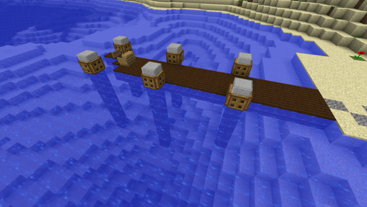 Wooden house + fishing Minecraft Map