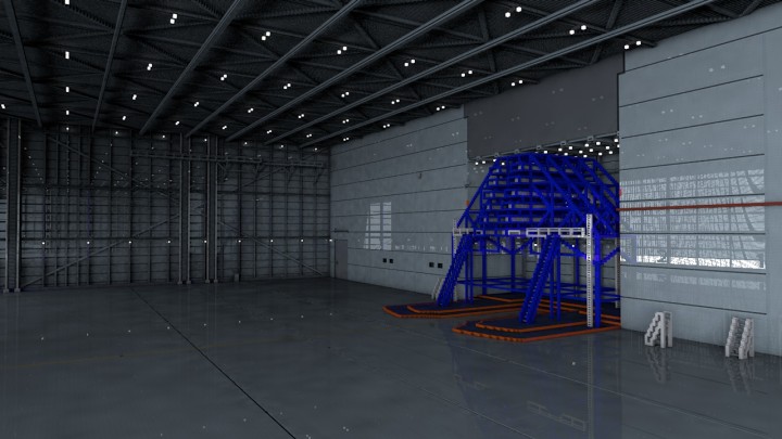 3:1 scale aircraft hangar Minecraft Map