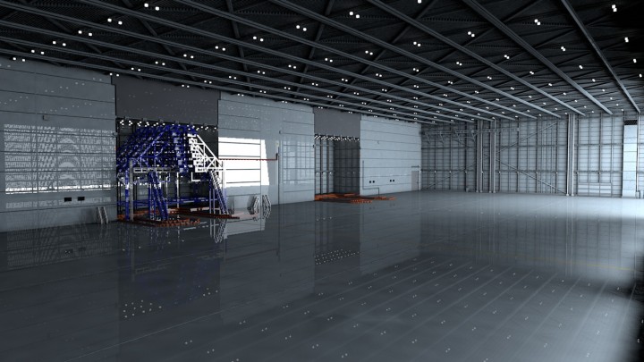 3:1 scale aircraft hangar Minecraft Map