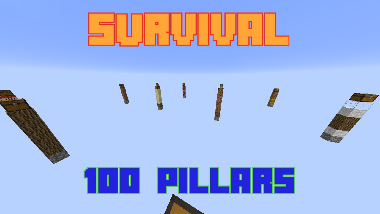 Minecraft 100 Pillars SURVIVAL - Project Minecraft Map