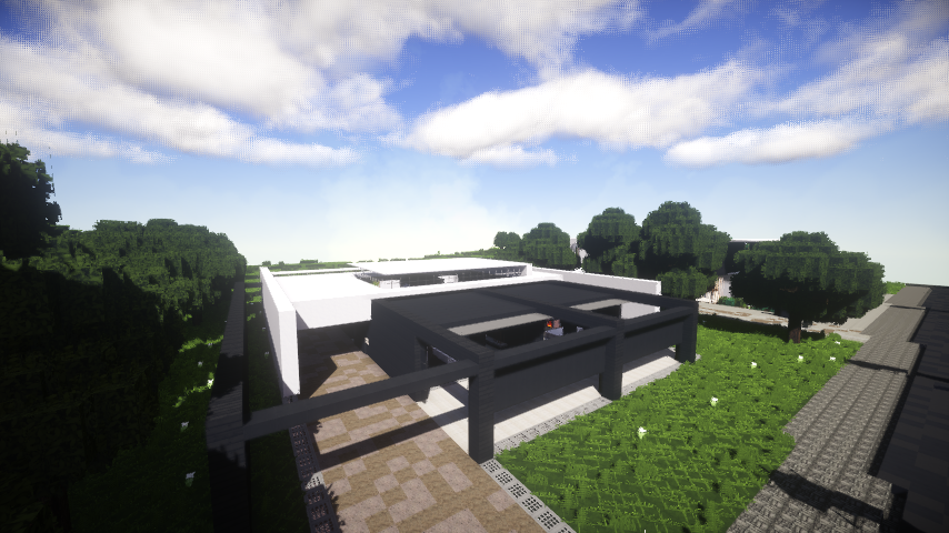 Black-white modern house Minecraft Map