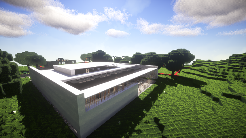 Black-white modern house Minecraft Map