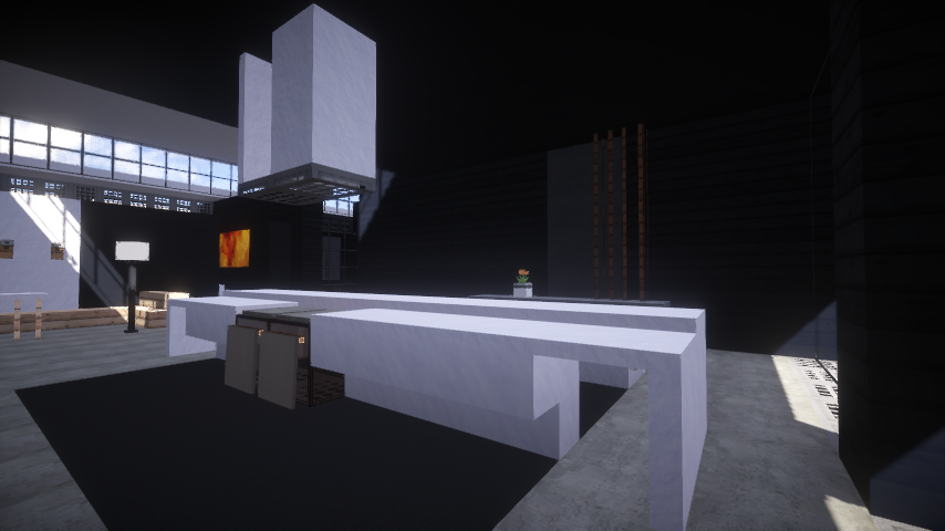 Black-white modern house Minecraft Map