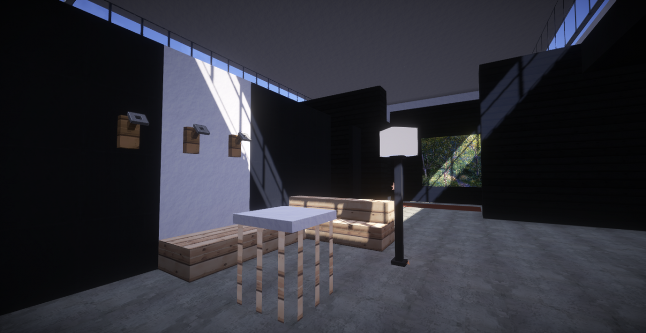 Black-white modern house Minecraft Map