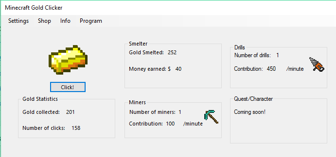 Minecraft Gold Clicker (Cookie Clicker) Minecraft Mod