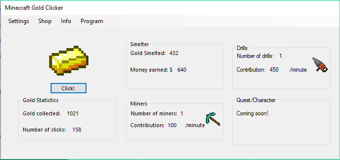 Minecraft Gold Clicker (Cookie Clicker) Minecraft Mod