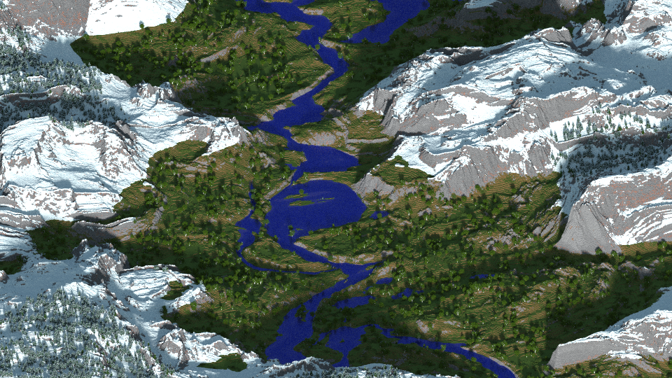 Serene Valley ~ Custom Terrain Minecraft Map