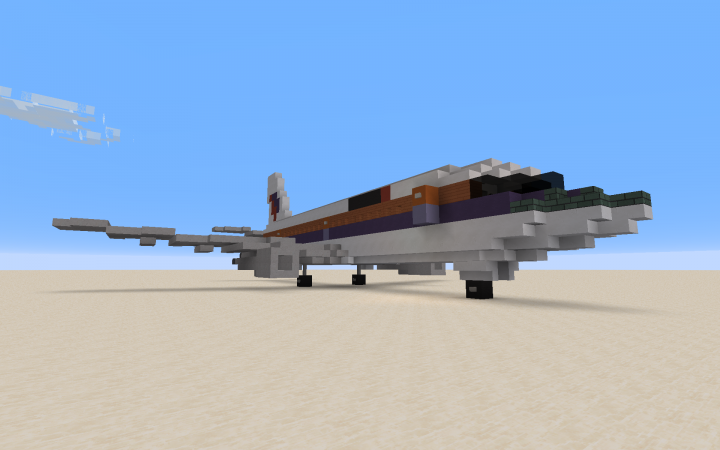 Boeing 737-200 United Airlines Minecraft Map