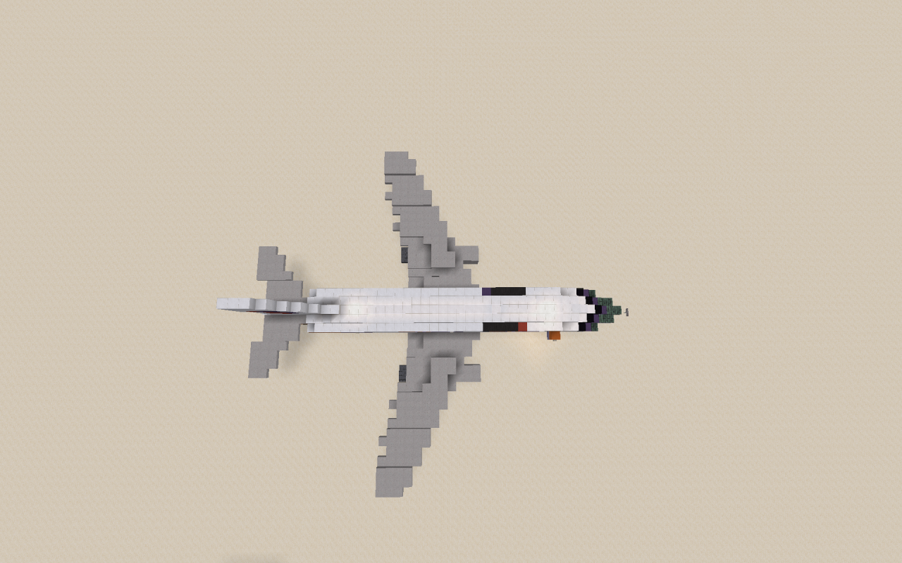 Boeing 737-200 United Airlines Minecraft Map