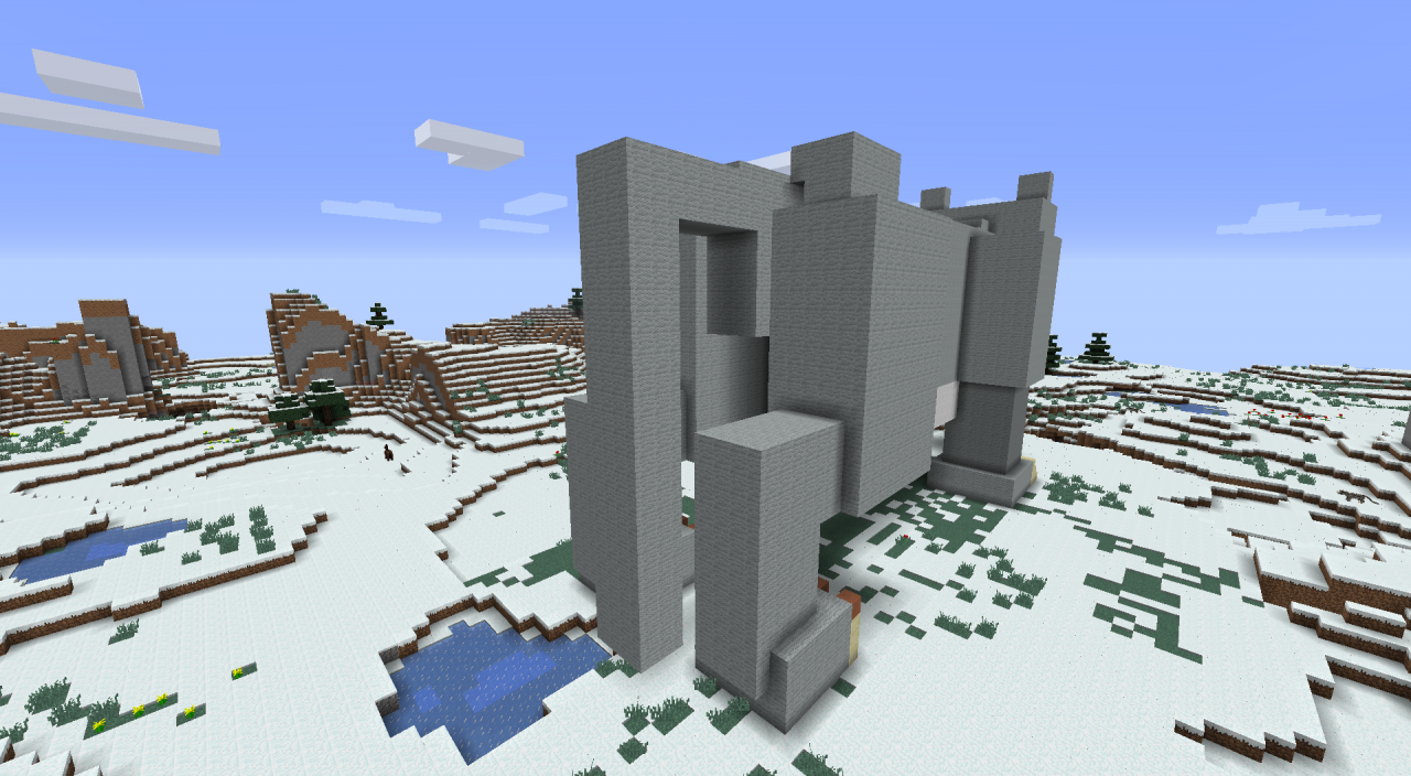 Mo Creatures Snow Leopard without spots Minecraft Map