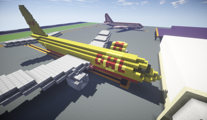 Boeing 757-200SF|DHL Livery Minecraft Project