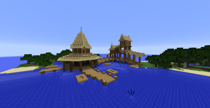 Exotic fishery island Minecraft Map