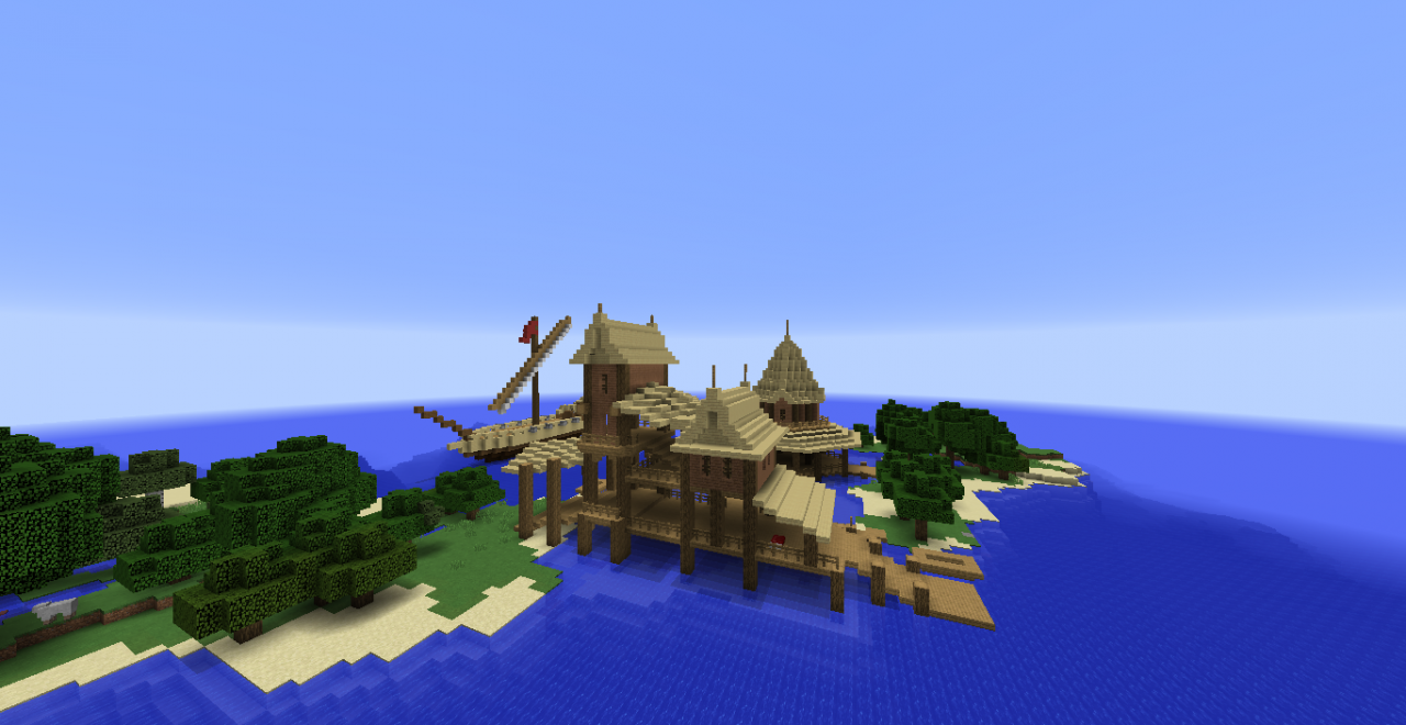 Exotic fishery island Minecraft Map