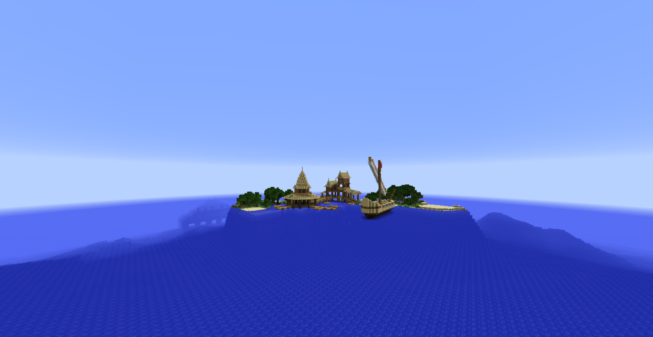 Exotic fishery island Minecraft Map